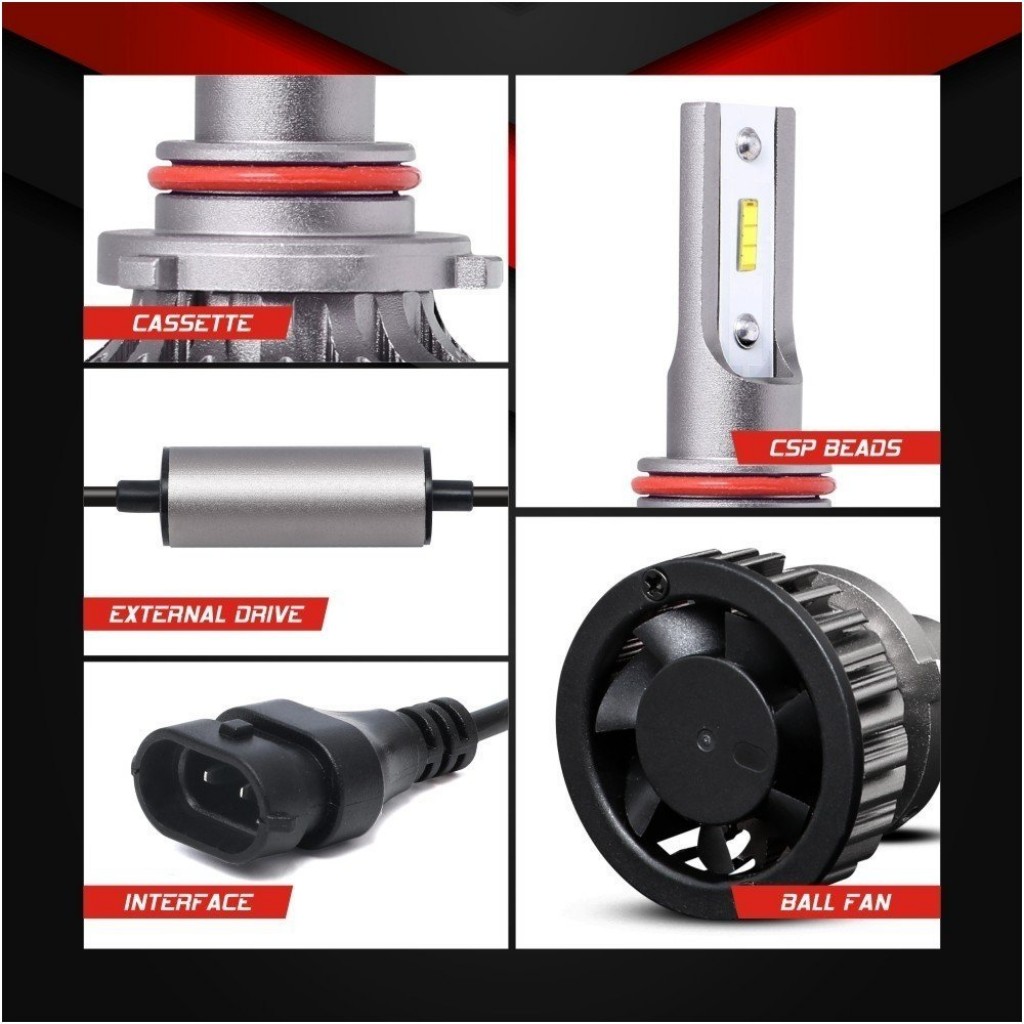 XLED HB3 / 9005 MINI CAN-BUS ZES +300% LED sistema 12V-24V 6500LM ...